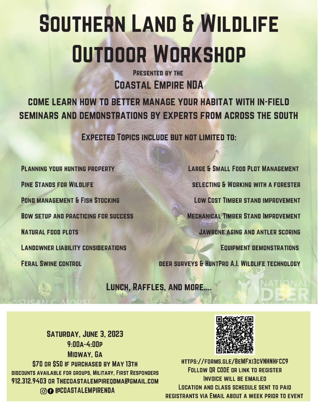Workshop Flyer With Link And Social Media .pdf | National Deer Association